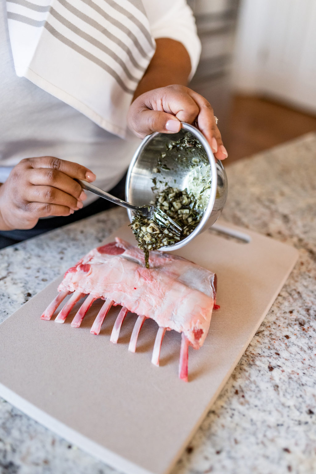 How to cook a rack of lamb in the oven or the grill | Rosalynn Daniels